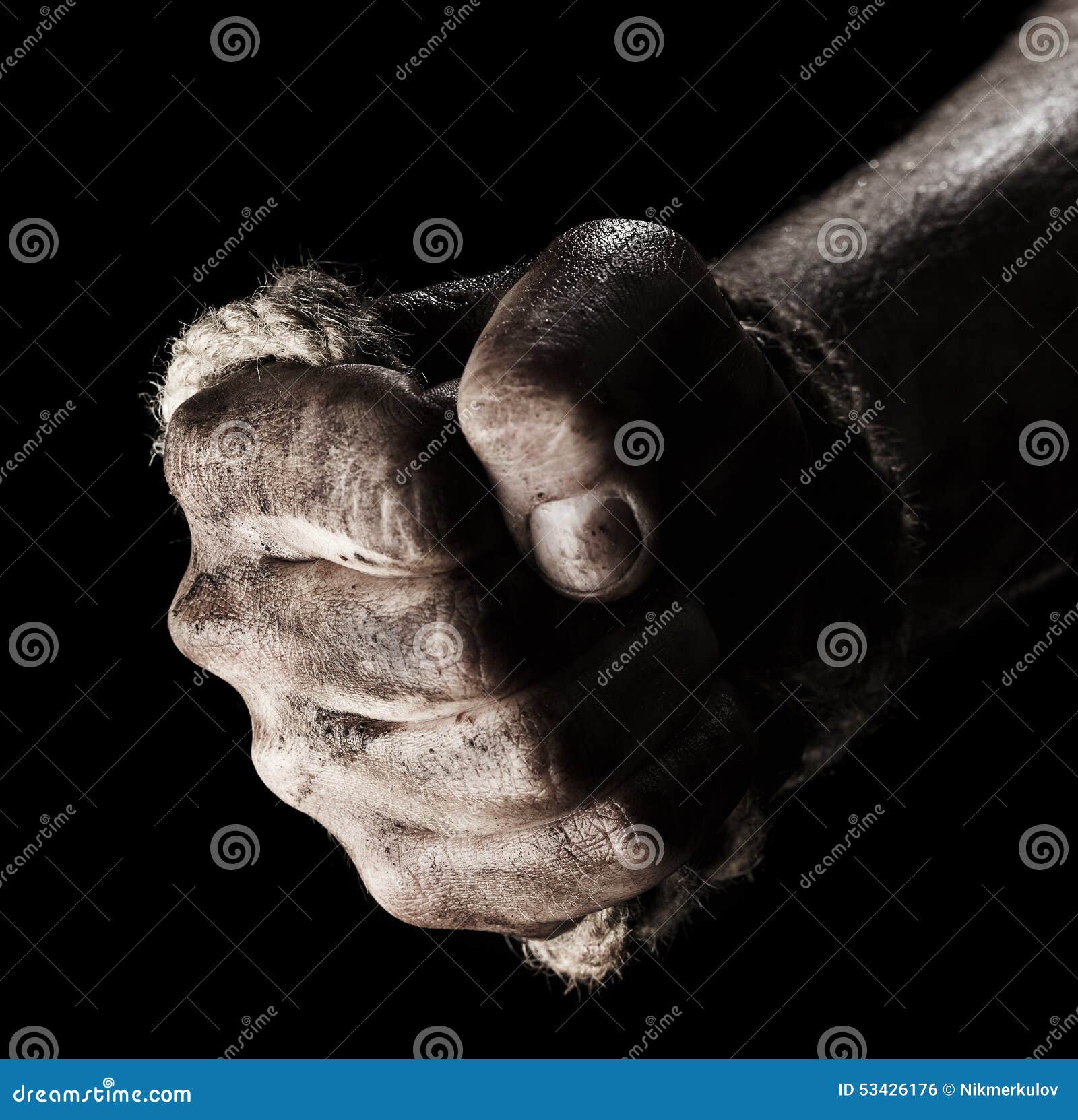 Male Hand with Rope. Conception Aggression Stock Photo - Image of ...