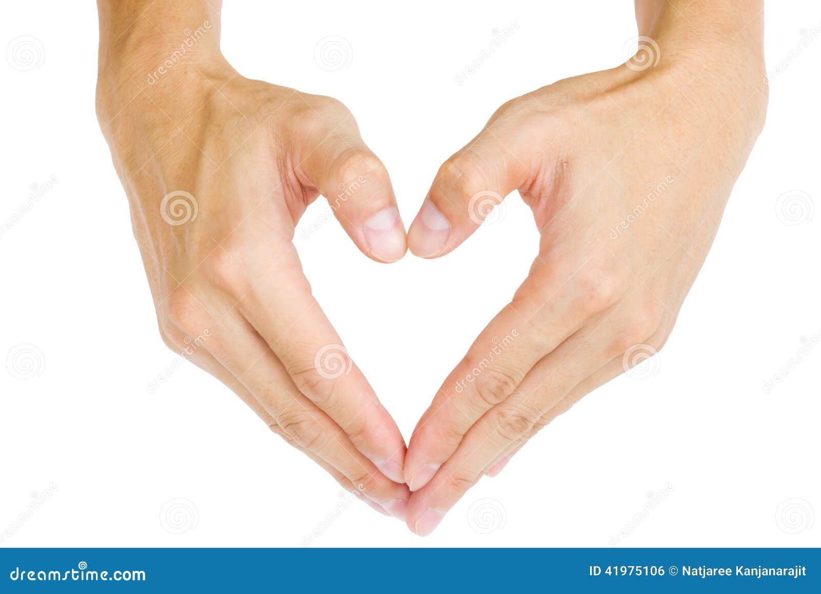 Male Hand Showing Heart Shape. Stock Photo - Image of index, concept ...