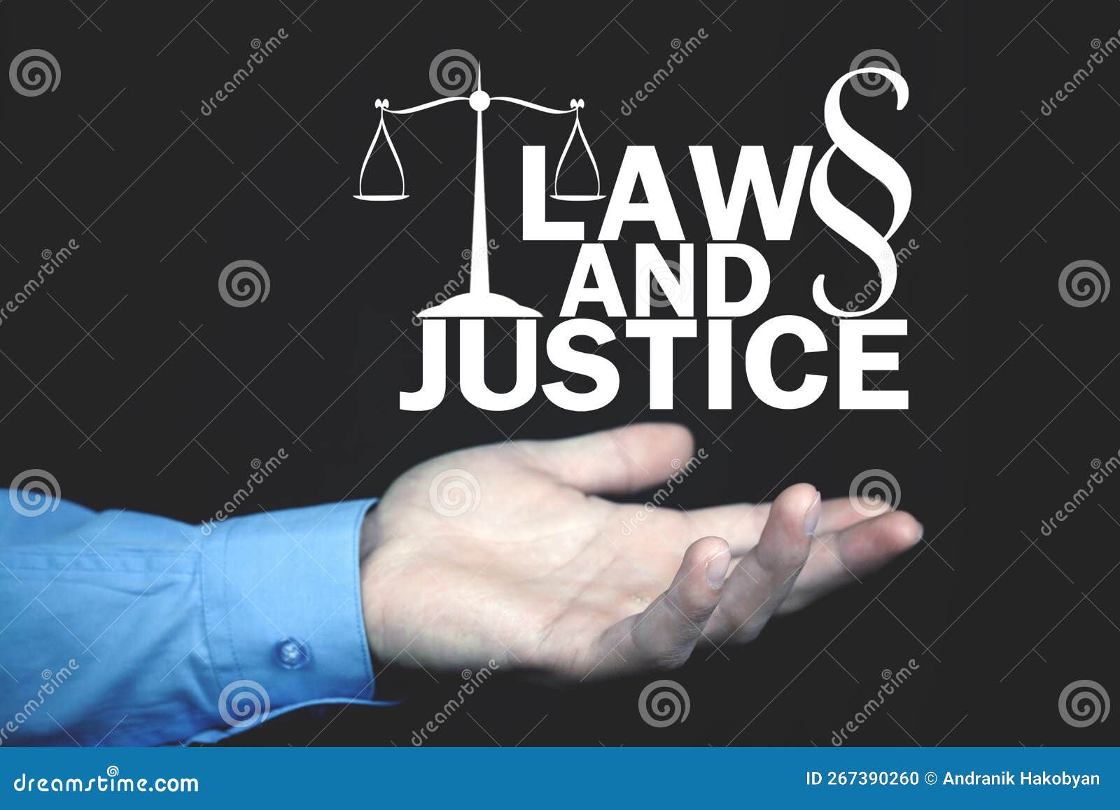 Male Hand Showing Law and Justice Concept Stock Photo - Image of ...