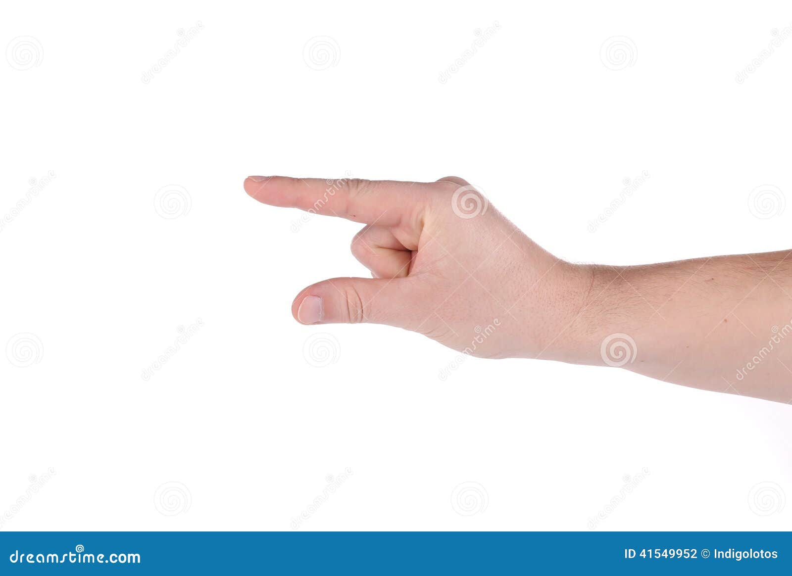 Male Hand Showing Something Small. Stock Photo - Image of push, gesture ...