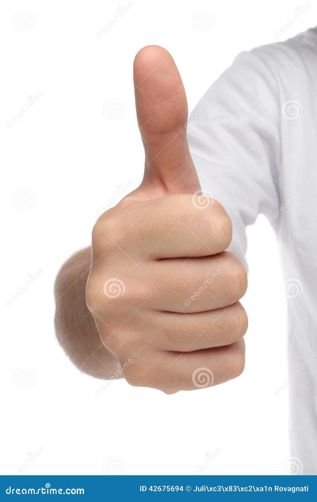 Male Hand Sign with Thumb Up. Stock Photo - Image of thumb, symbol ...