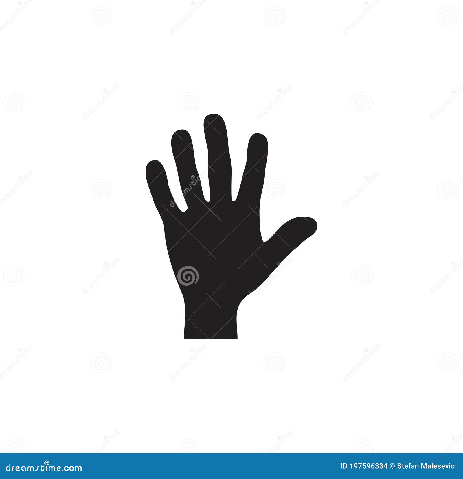 Male hand silhouette stock vector. Illustration of design - 197596334