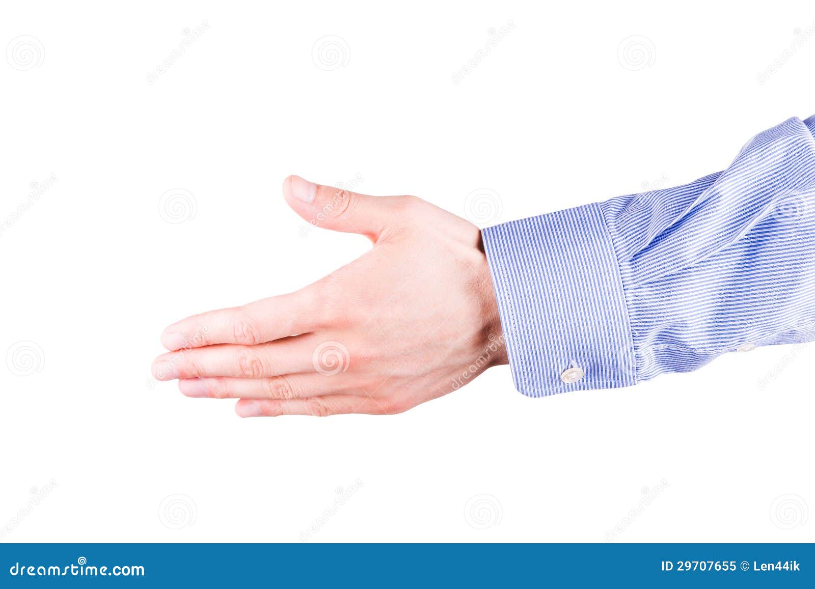 Male Hand Stretching for Handshake Stock Image - Image of open, give ...