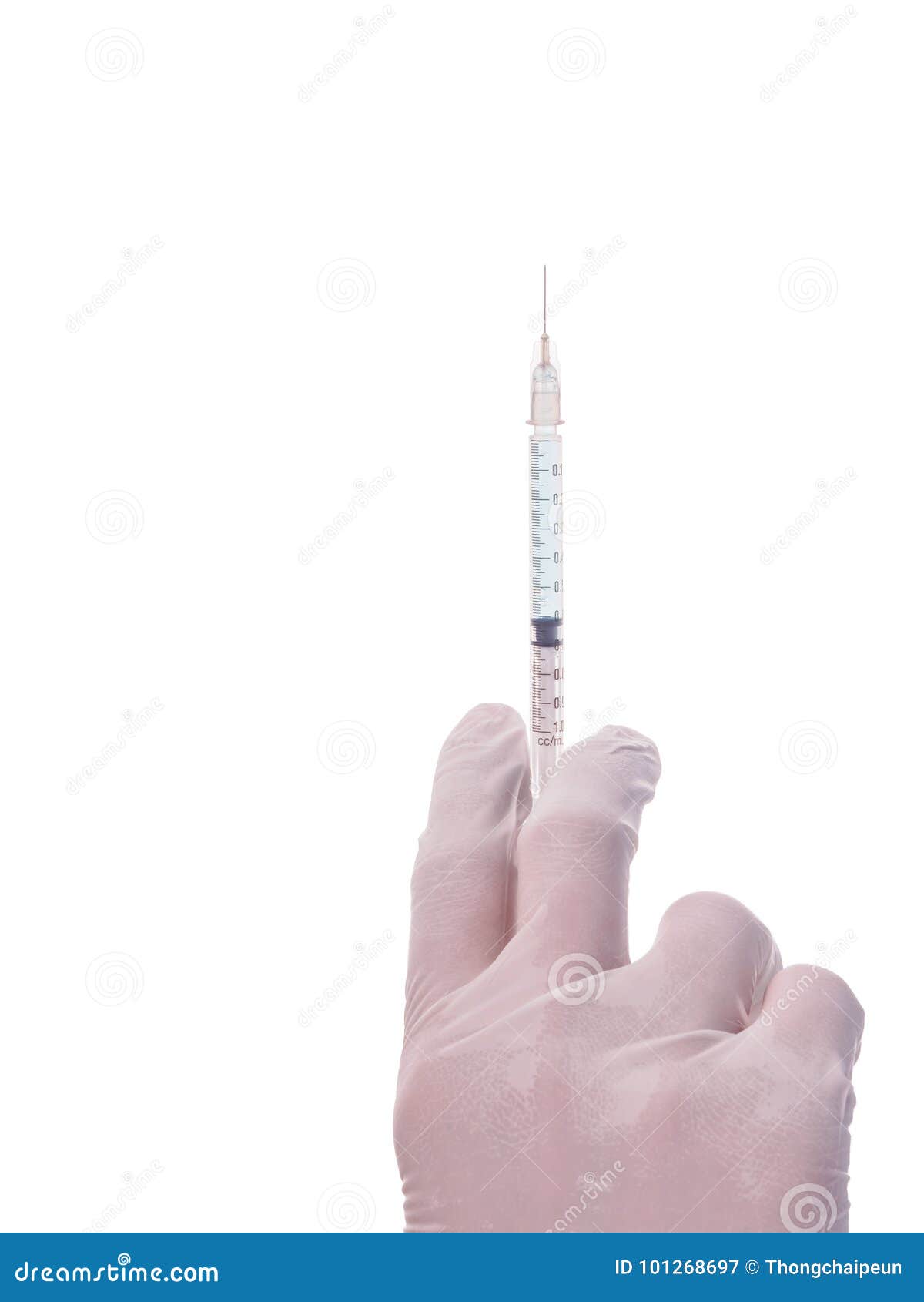 Hand with syringe stock image. Image of human, injection - 101268697
