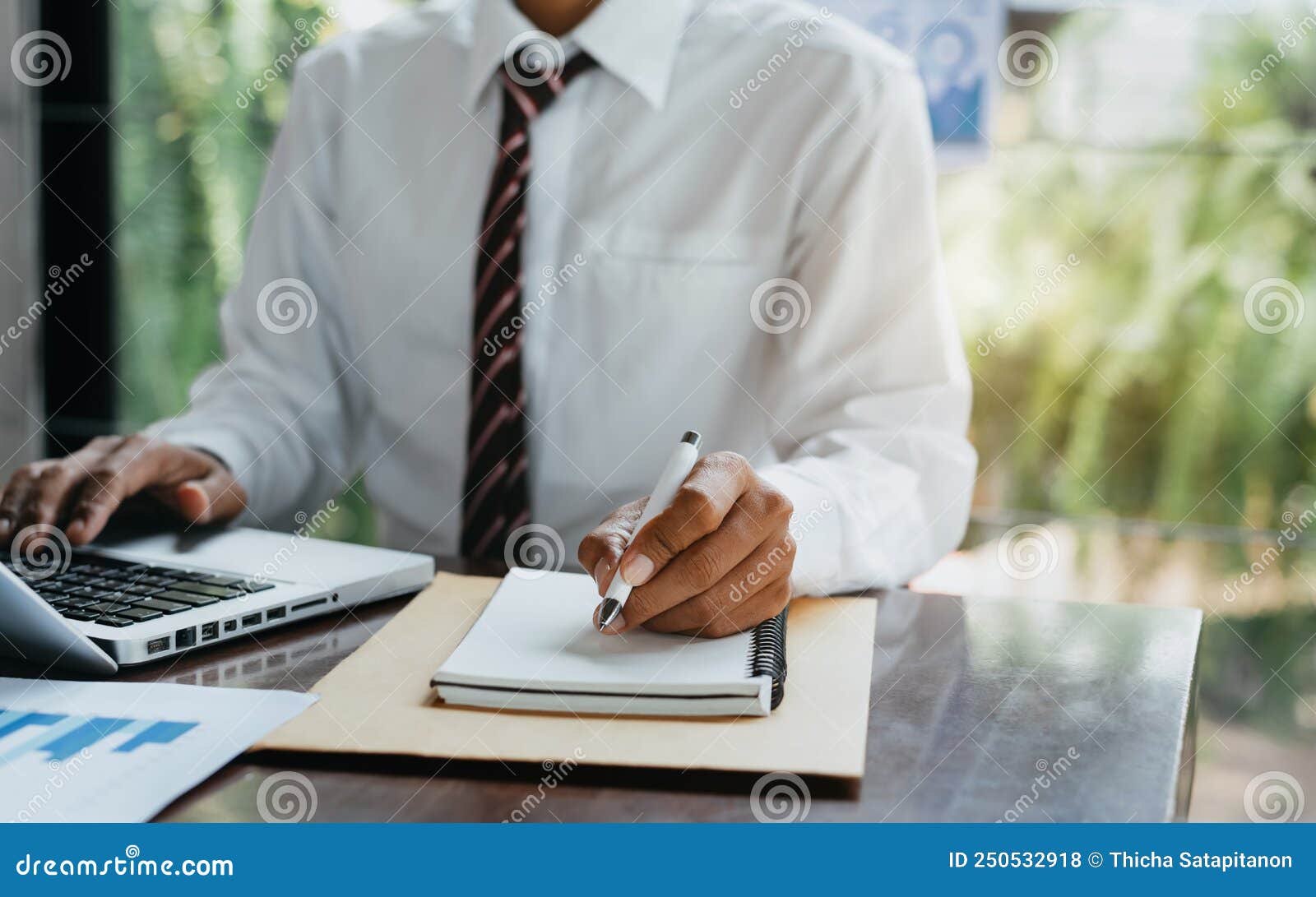 Male Hand Taking Notes on a Notebook Handwritten Note Writing Business ...