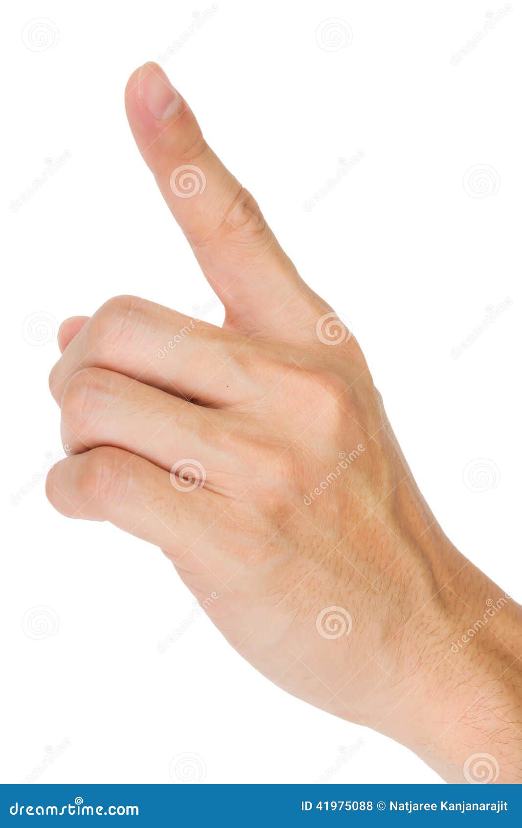 Male Hand Touching or Pointing To Something Stock Photo - Image of hold ...
