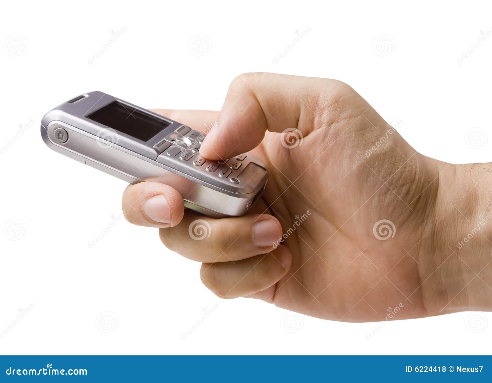 Male Hand Using Phone stock photo. Image of black, object - 6224418