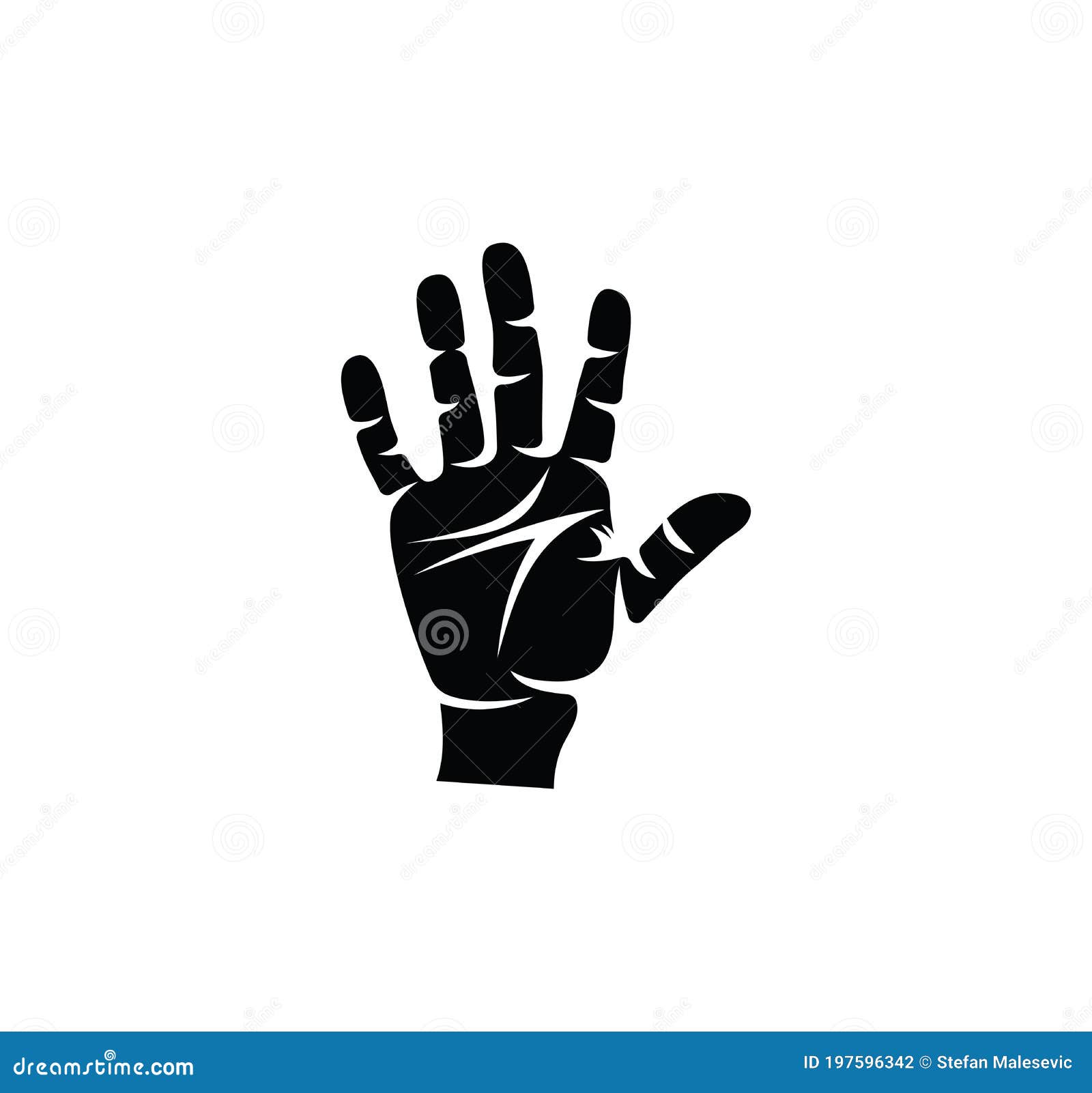 Male hand stock vector. Illustration of anatomy, hand - 197596342