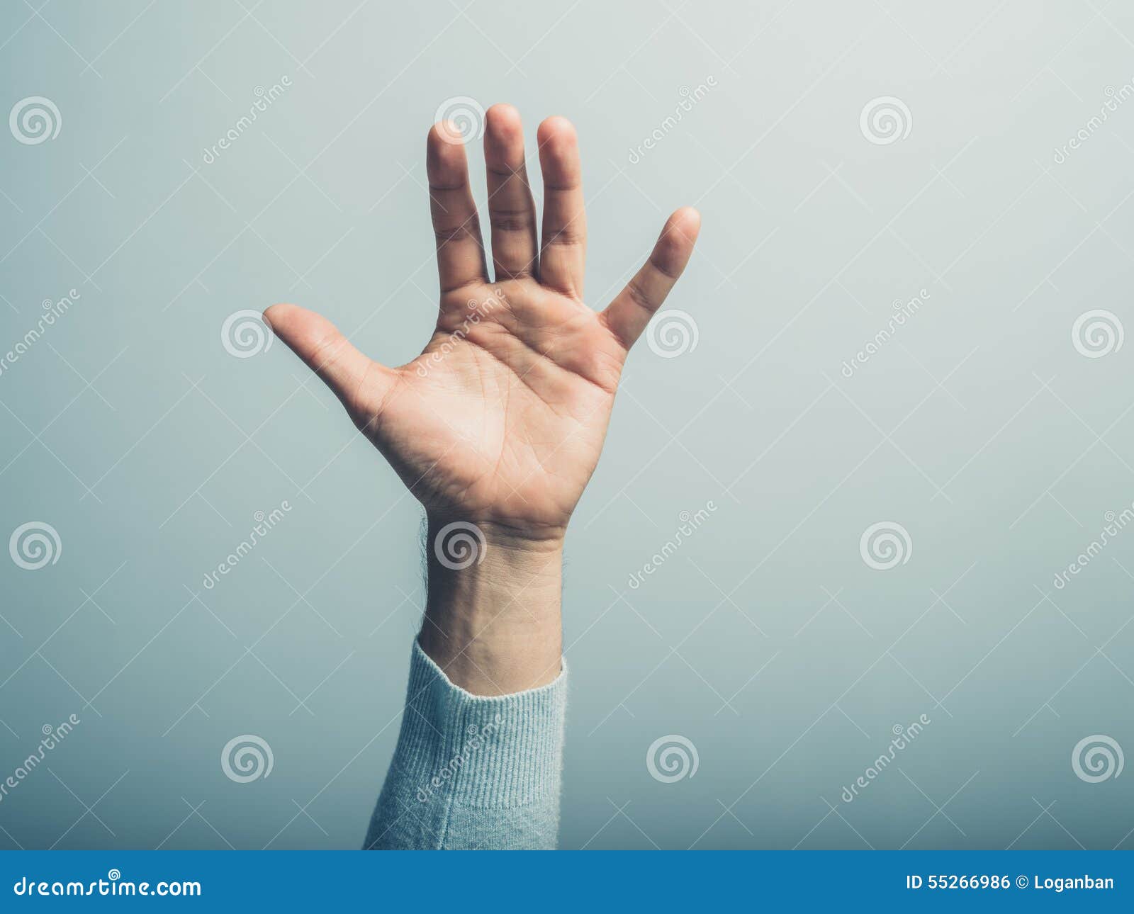 Male hand waving stock photo. Image of fingers, high - 55266986