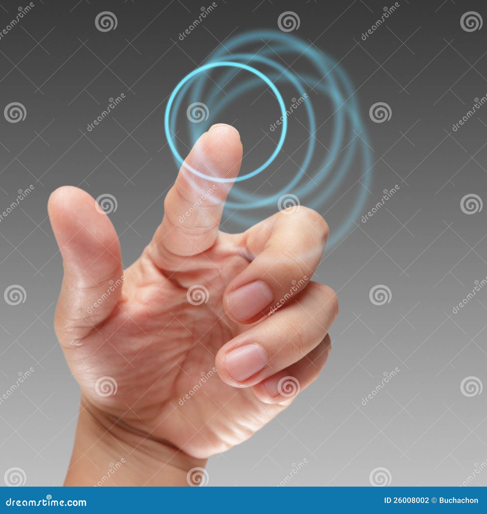 Male Hand Working on Touch Screen Interface Stock Photo - Image of ...