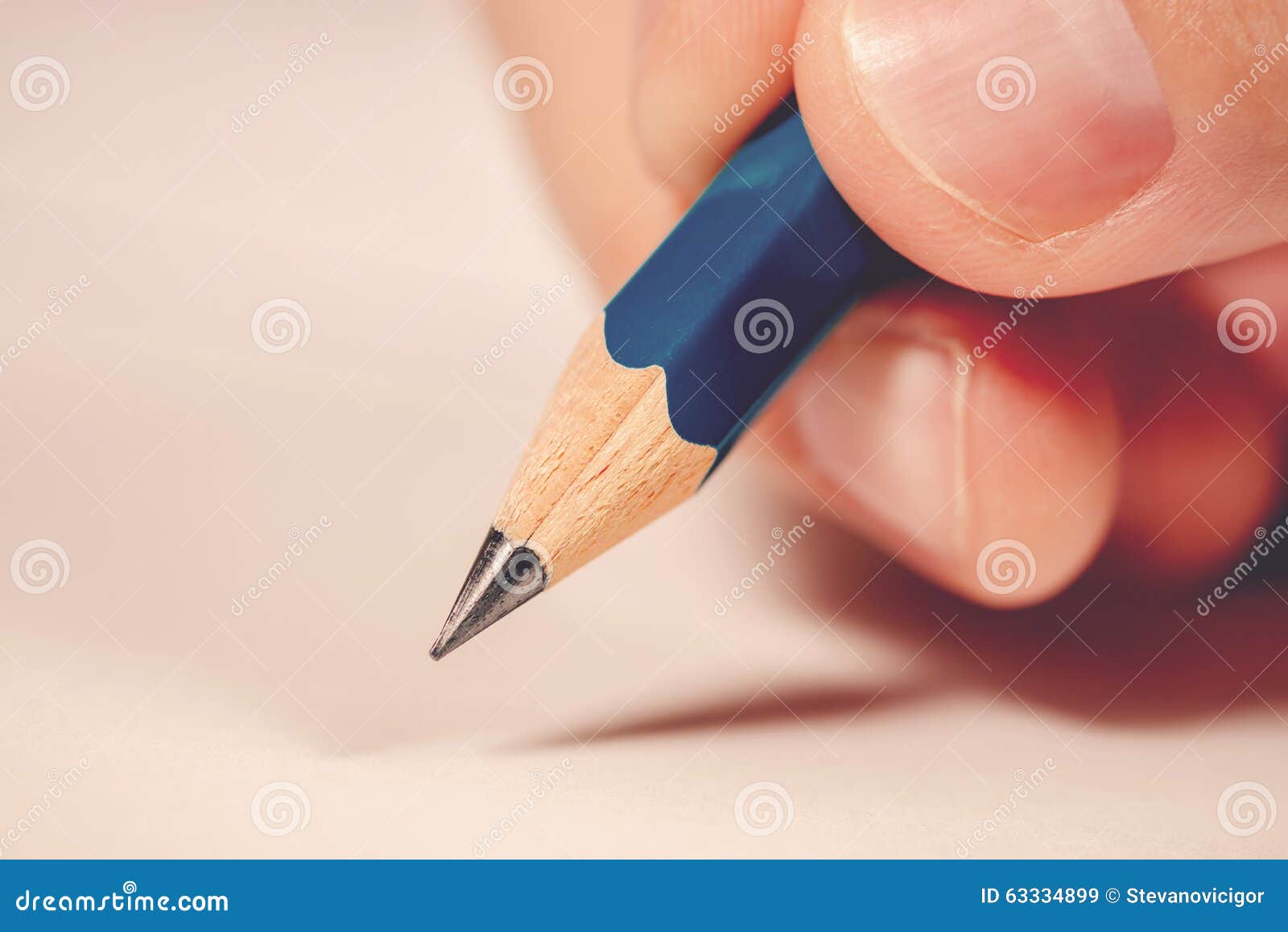 Male Hand Writing, Macro Shot Stock Image - Image of education, paper ...