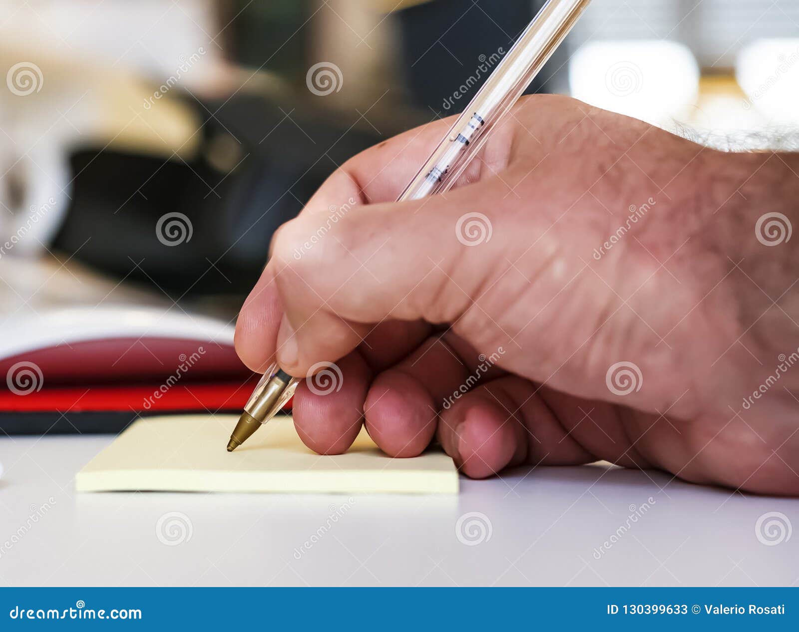 Male hand writing with pen stock image. Image of professional - 130399633