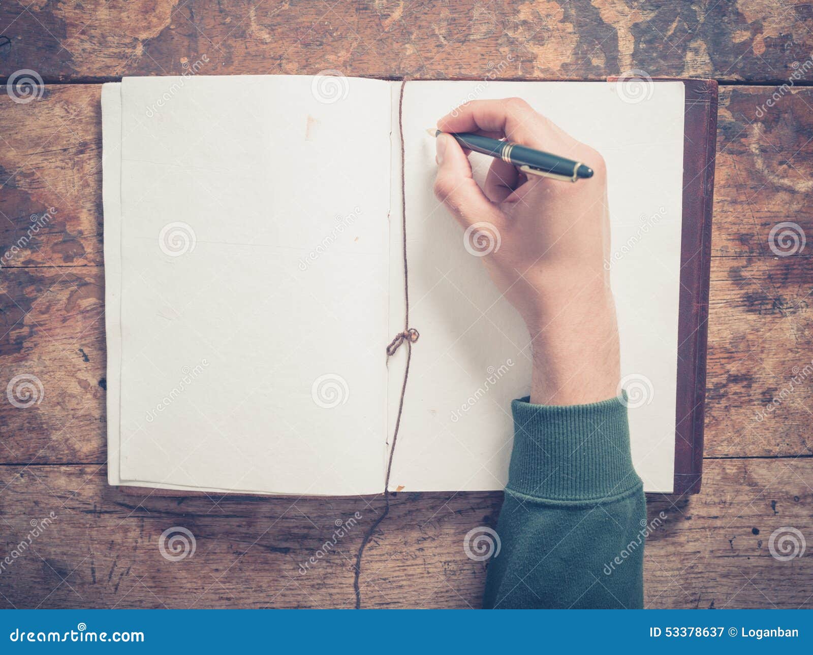 Male Hand Writing in Notepad Stock Image - Image of idea, message: 53378637