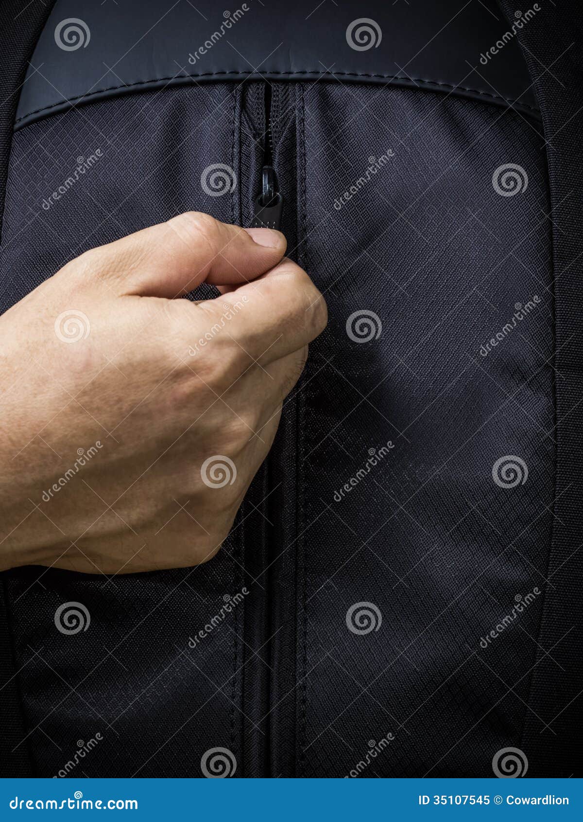 Male Hand Zips Up His Uniform Stock Image - Image of surface, closeup ...