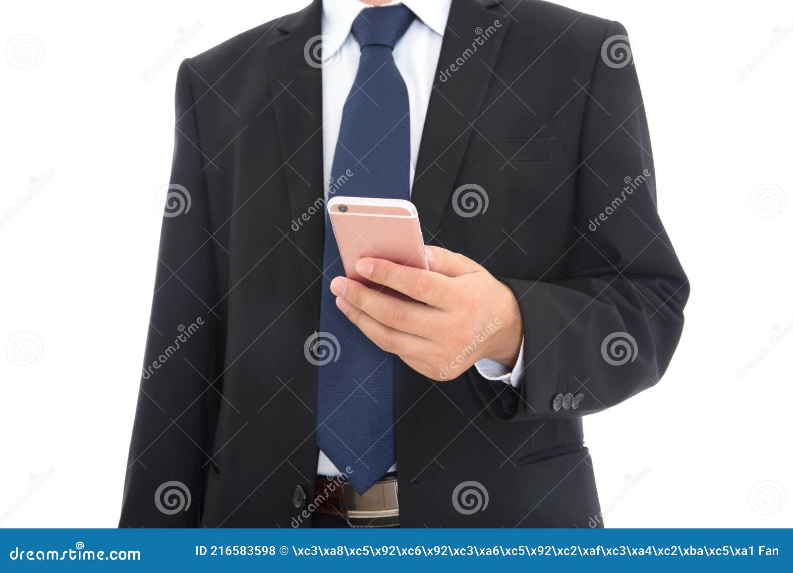 Male Hands in Black Suits Use Mobile Phones Stock Photo - Image of ...