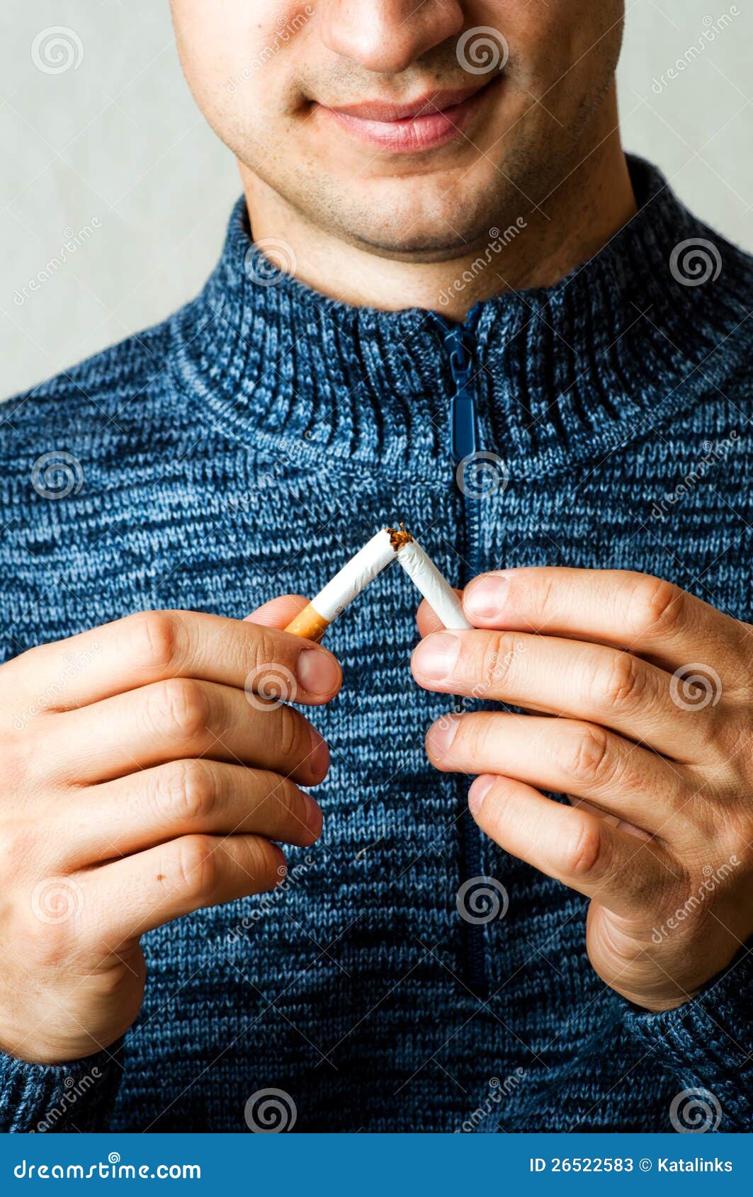 Male Hands Breaks Cigarette Stock Image - Image of lifestyle, crush ...