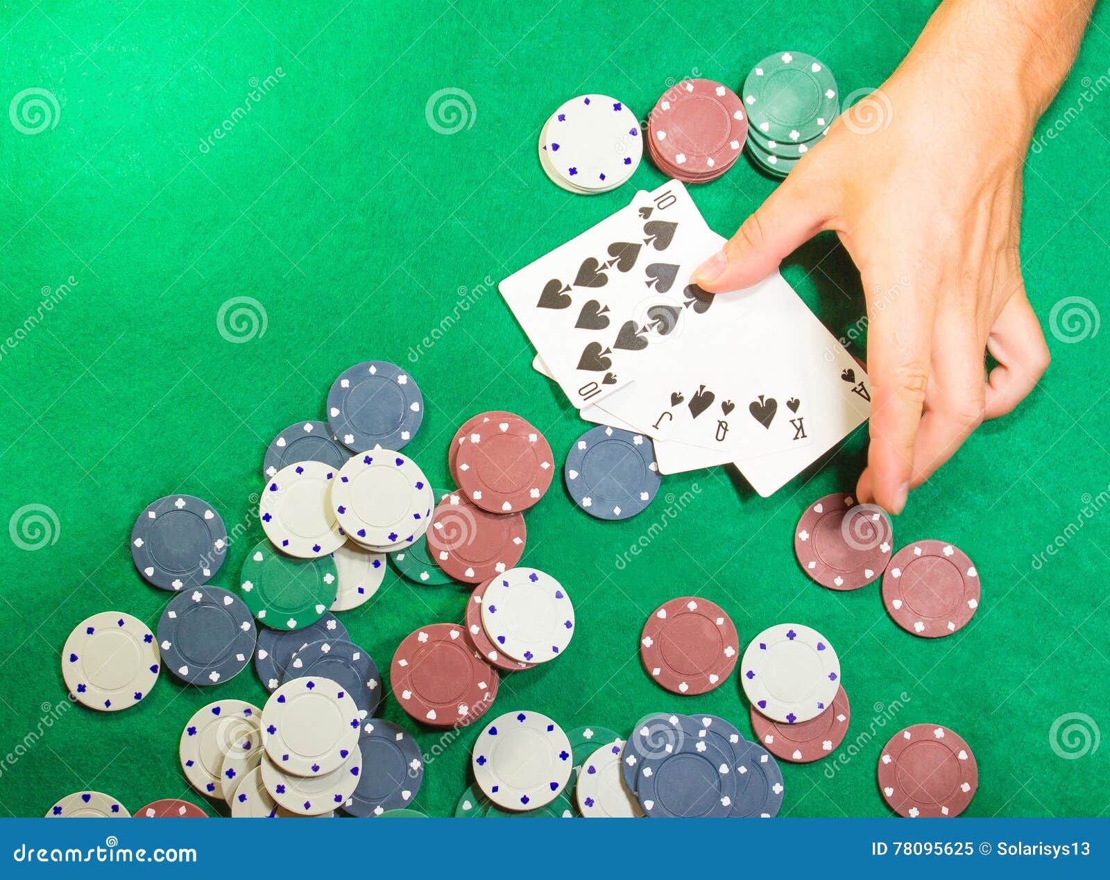 The Male Hands with Cards in Casino Stock Image - Image of heart ...
