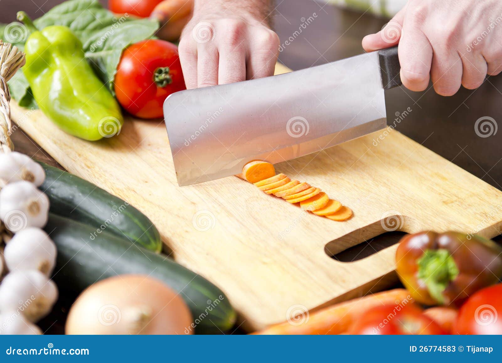 Male Hands Chopping Vegetables Stock Image - Image of vegetables, food ...
