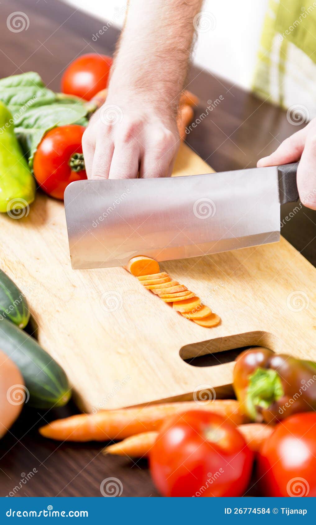 Male Hands Chopping Vegetables Stock Photo - Image of chopping ...