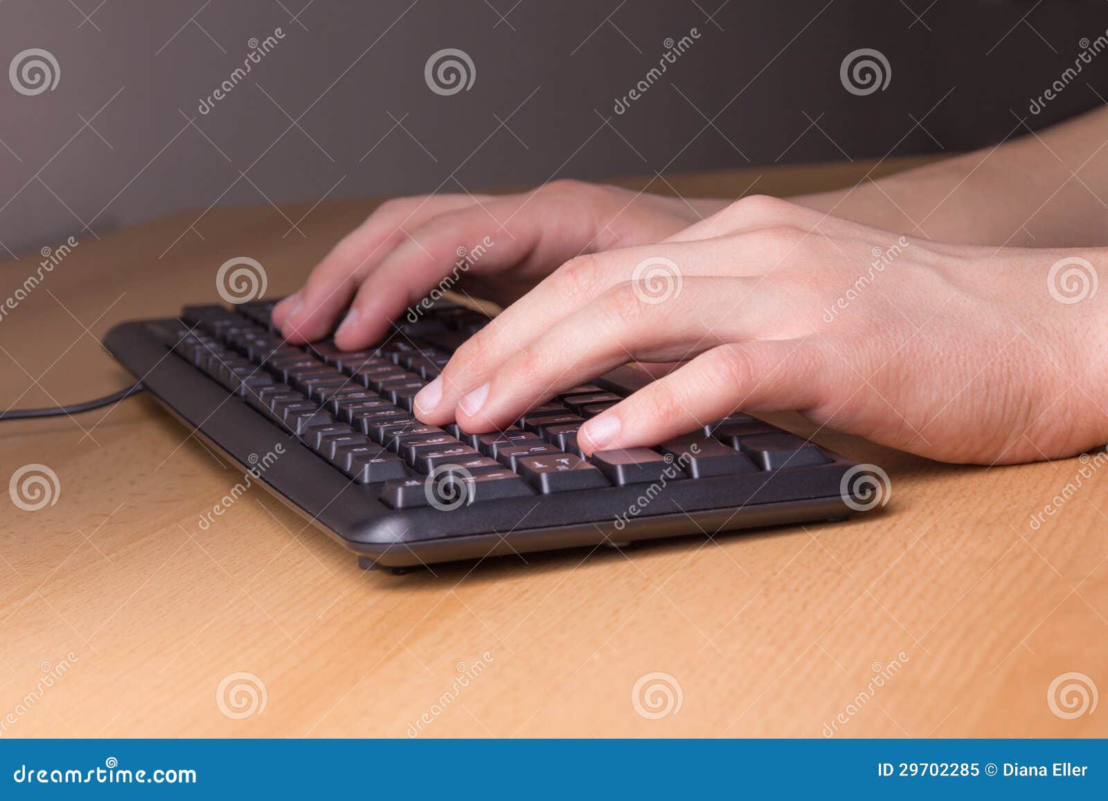 Male hands and pc keyboard stock image. Image of black - 29702285