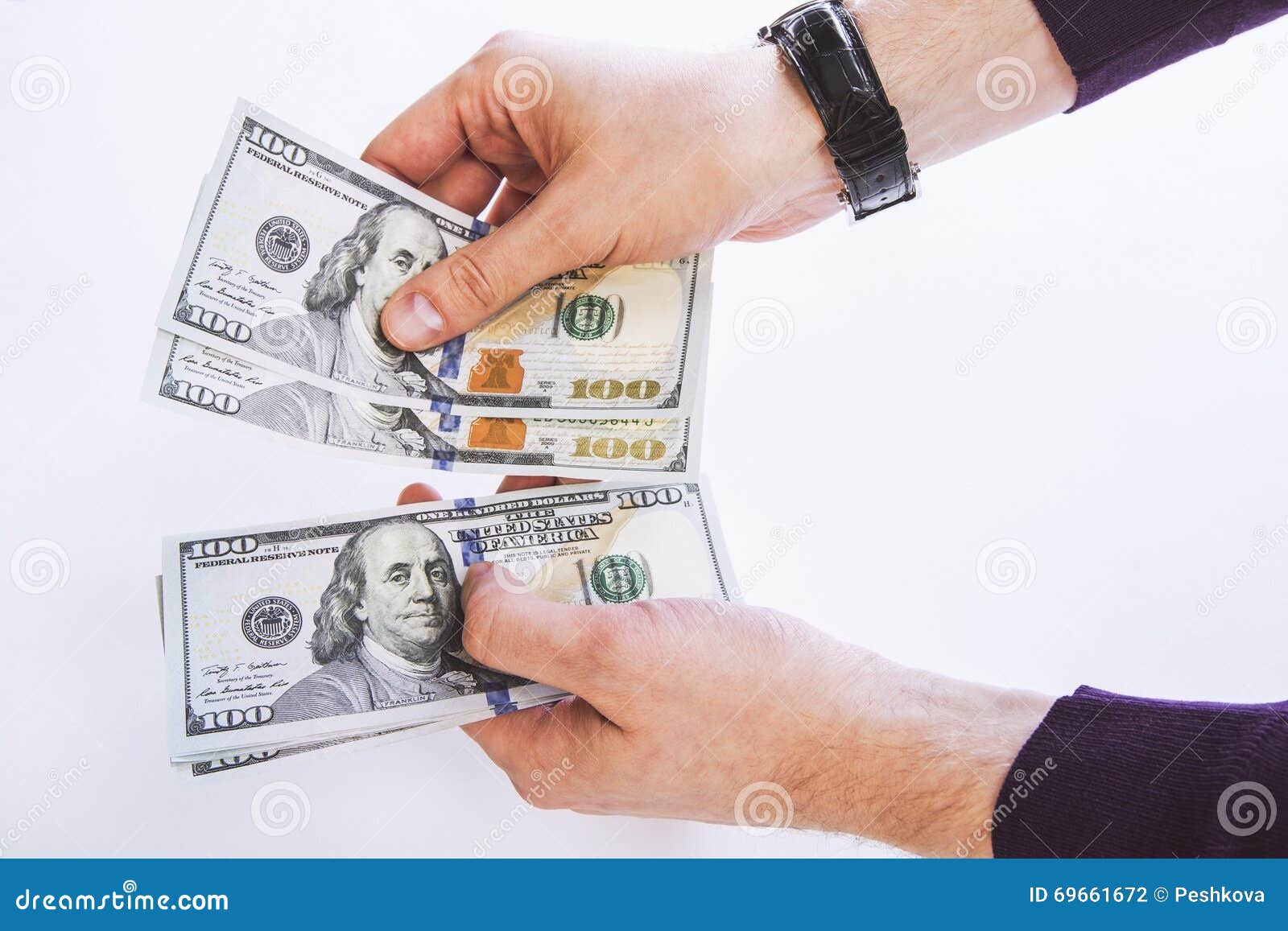 Male hands counting money stock photo. Image of economy - 69661672