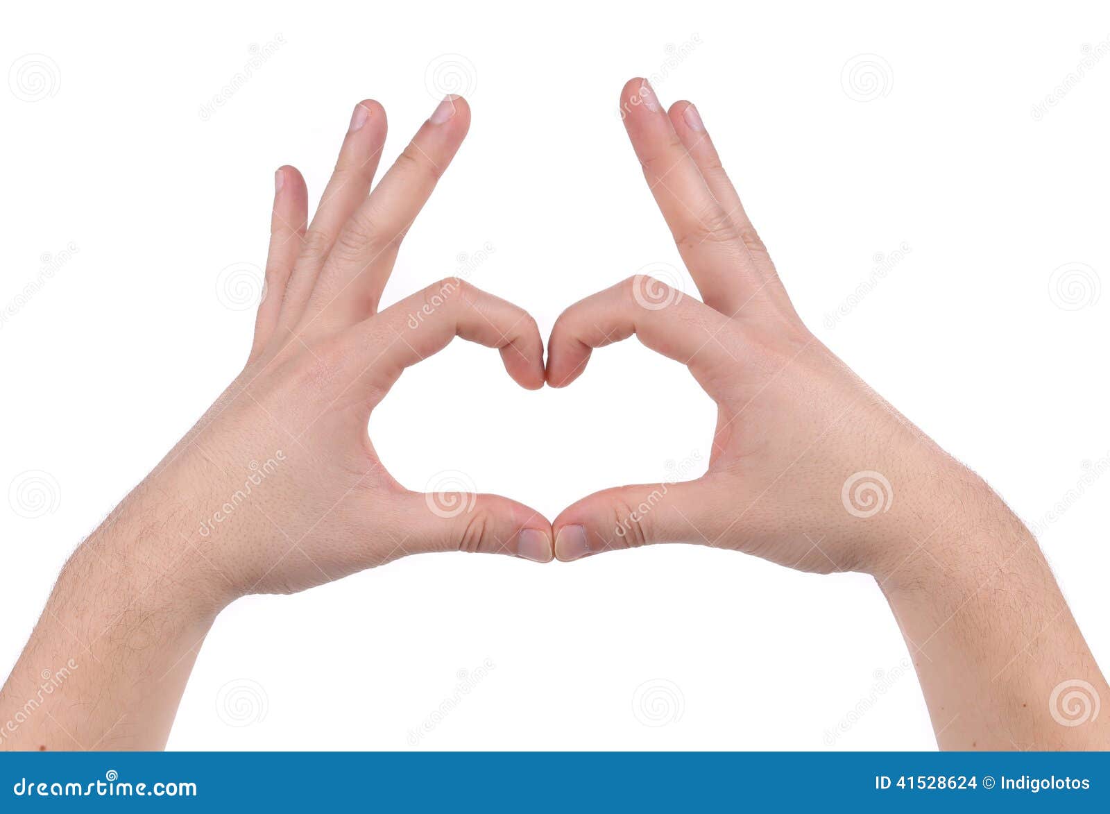 Male Hands in the Form of Heart. Stock Photo - Image of creative ...