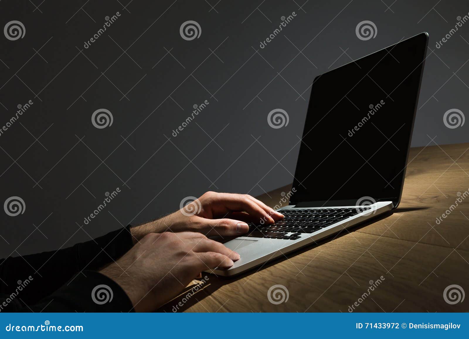 Male hands hacking laptop stock photo. Image of laptop - 71433972
