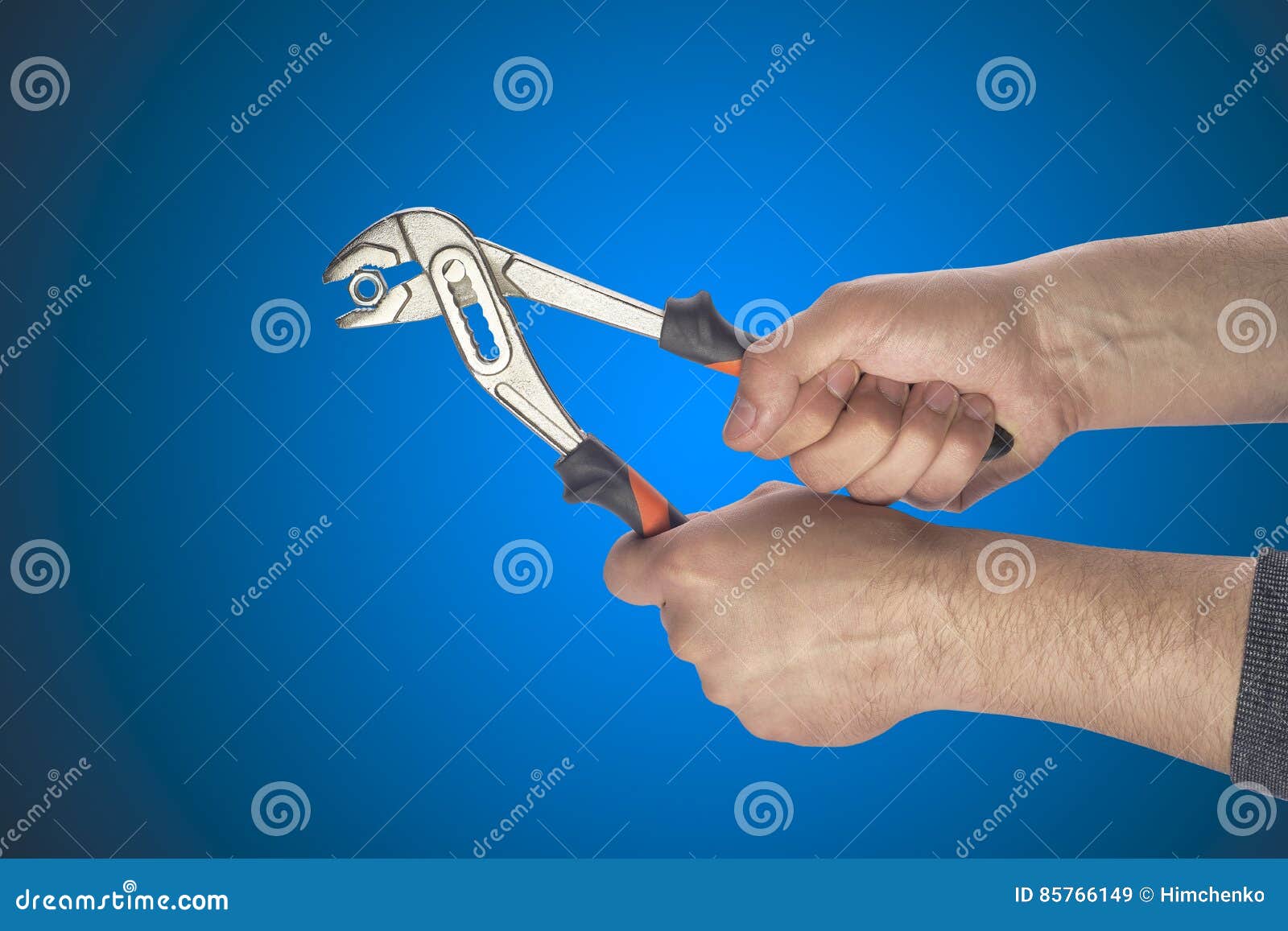 Male Hands Holding Construction Tools Stock Image - Image of male ...