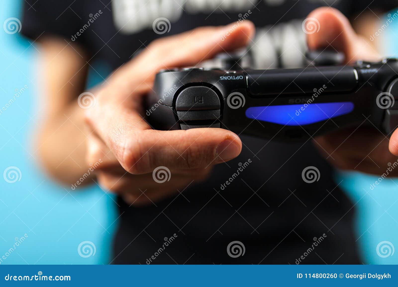 Male Hands Holding a PS4 Controller Editorial Image - Image of gaming ...