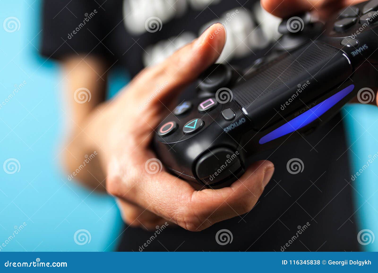 Male Hands Holding a PS4 Controller Editorial Stock Photo - Image of ...