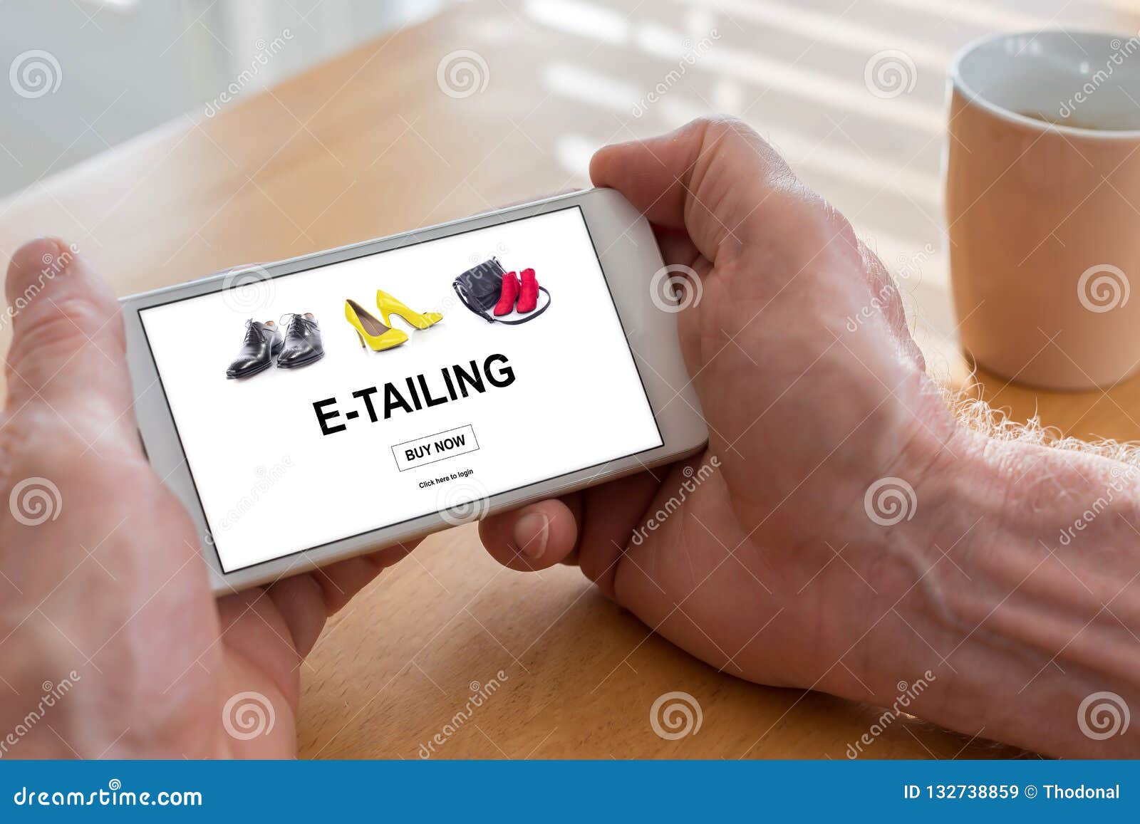 E-tailing Concept on a Smartphone Stock Image - Image of mobile, retail ...