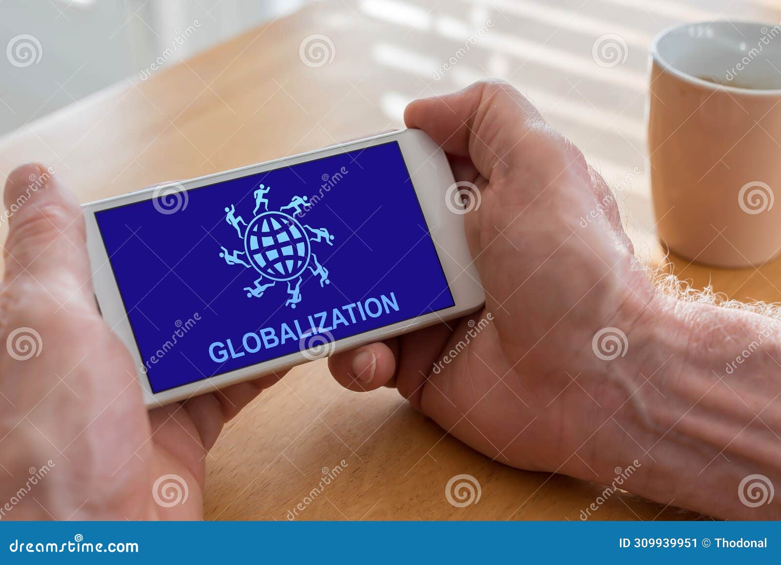 Globalization Concept on a Smartphone Stock Image - Image of concept ...