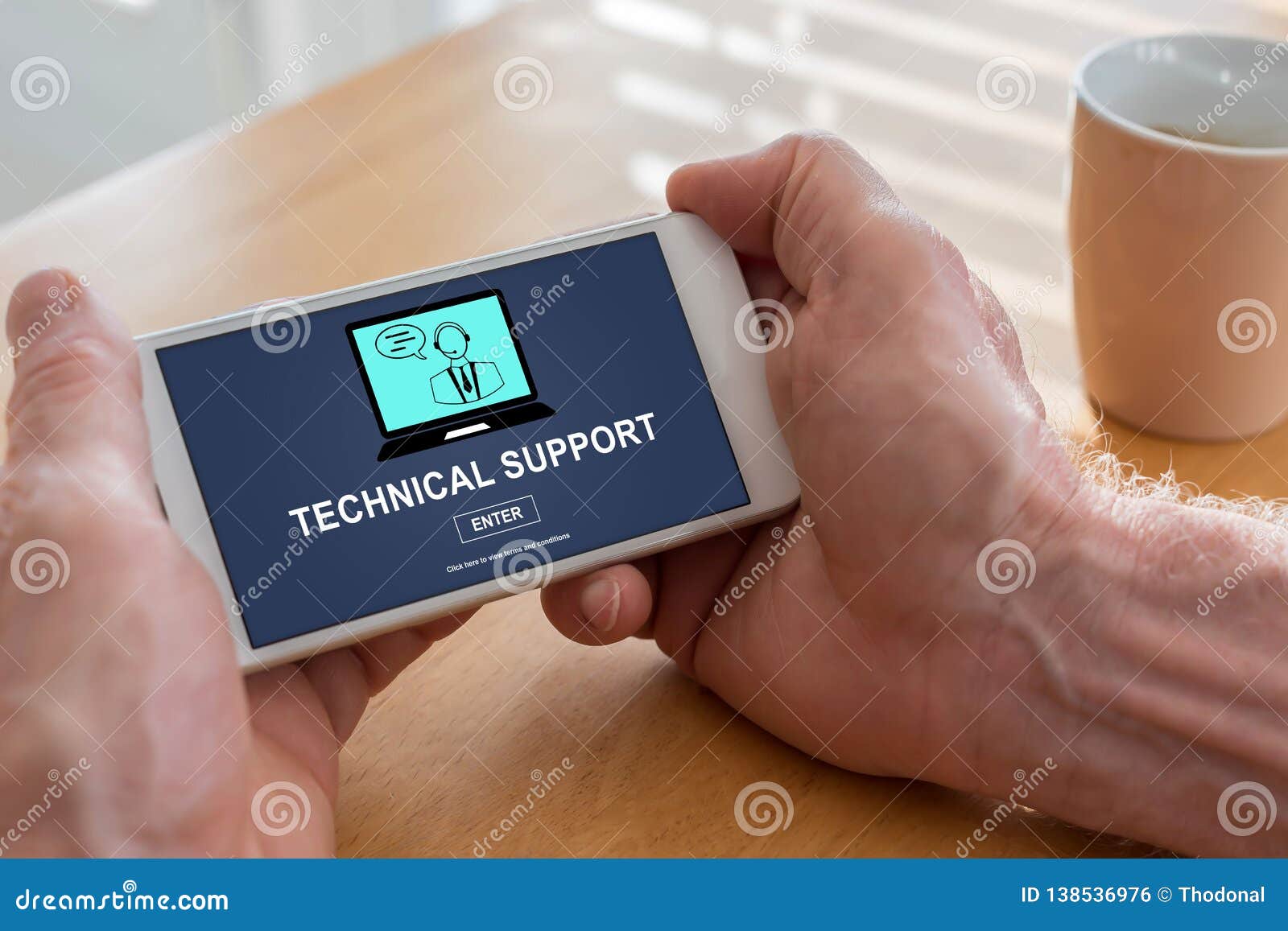Technical Support Concept on a Smartphone Stock Photo - Image of advice ...