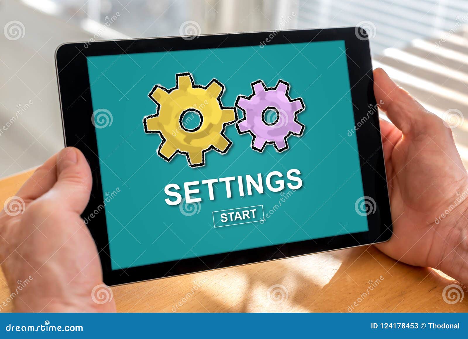 Settings Concept on a Tablet Stock Image - Image of settings, setup ...