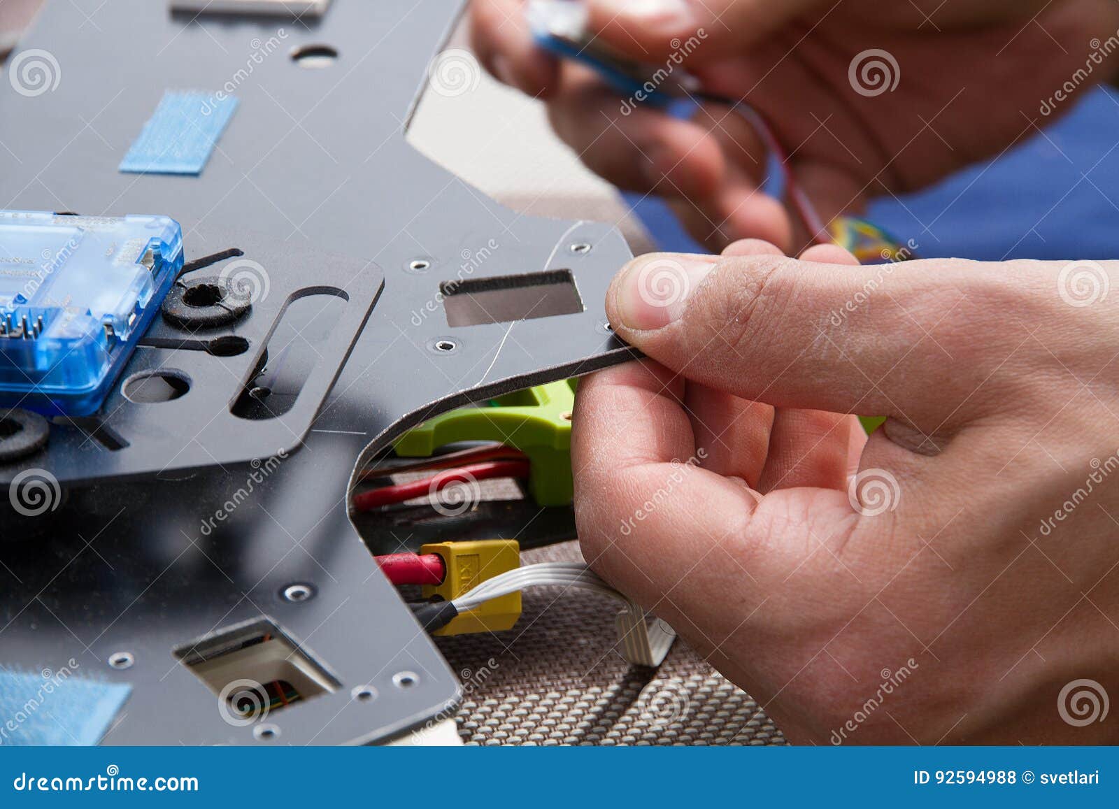 Male Hands Repairing the Device Stock Photo - Image of hand, specialist ...