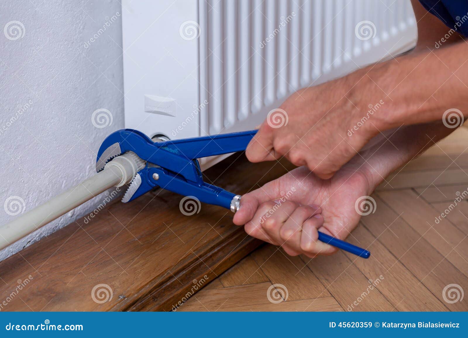 Male Hands Repairing Radiator Stock Image - Image of hands, tool: 45620359