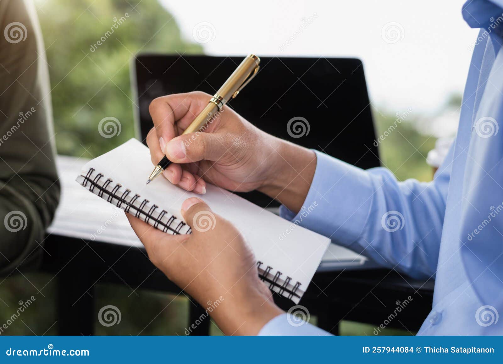 Male Hands Taking Notes on a Handwritten Notepad, Creative Writing ...