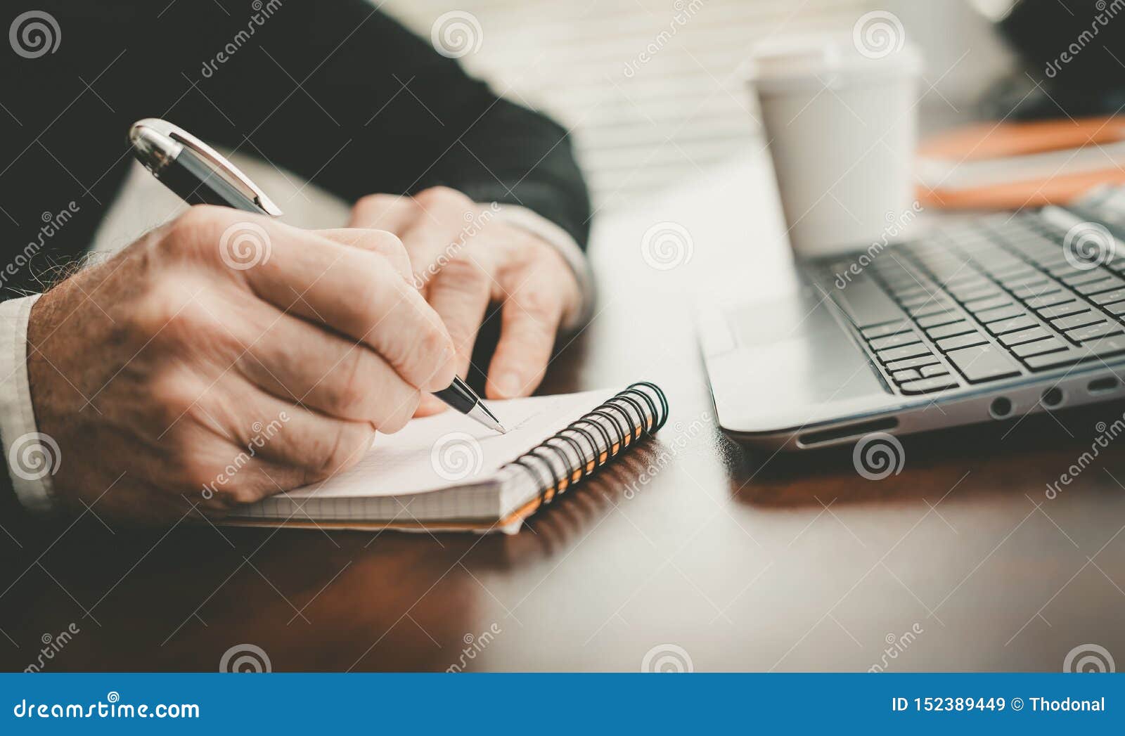 Hands Taking Notes on Notebook Stock Image - Image of taking, office ...