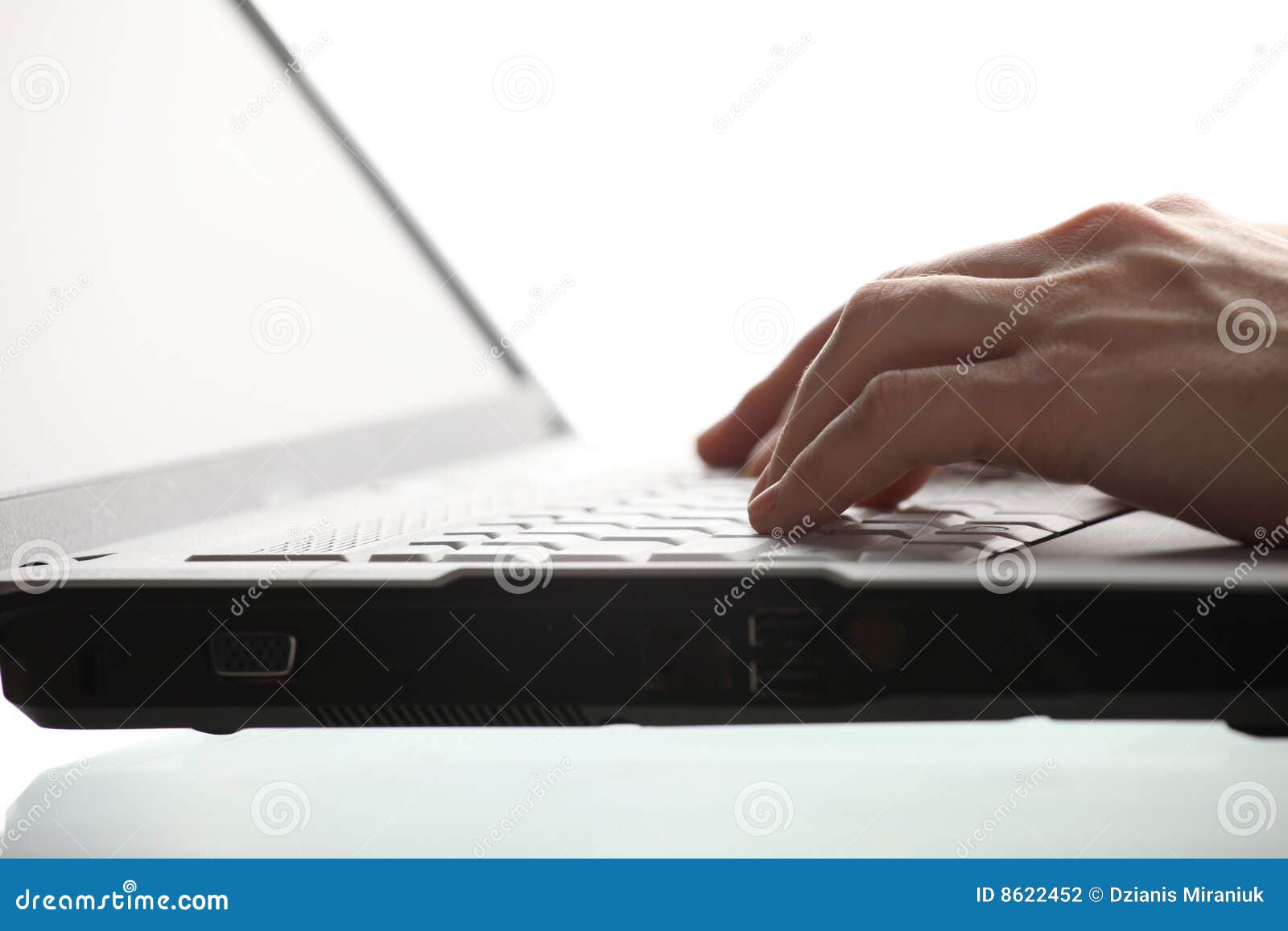 Male Hands Typing on Laptop Stock Photo - Image of businessman, closeup ...