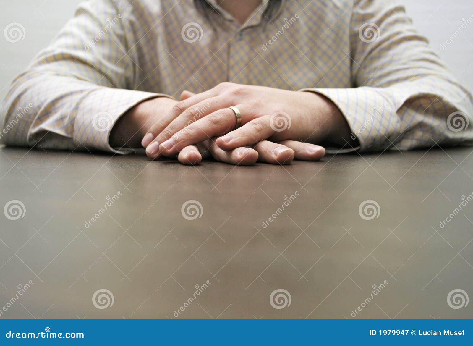 Male hands waiting stock image. Image of ring, desk, firm - 1979947