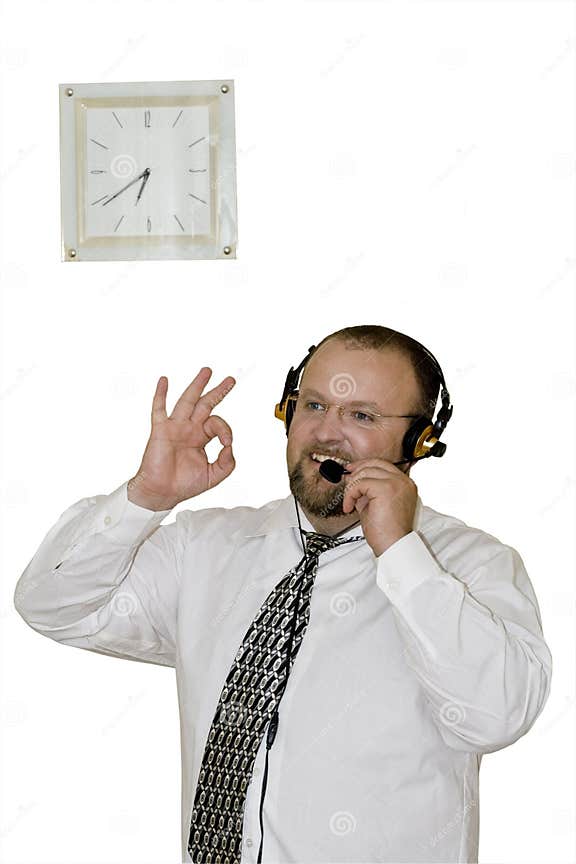 Male Having Conversation Over the Phone Stock Image - Image of success ...