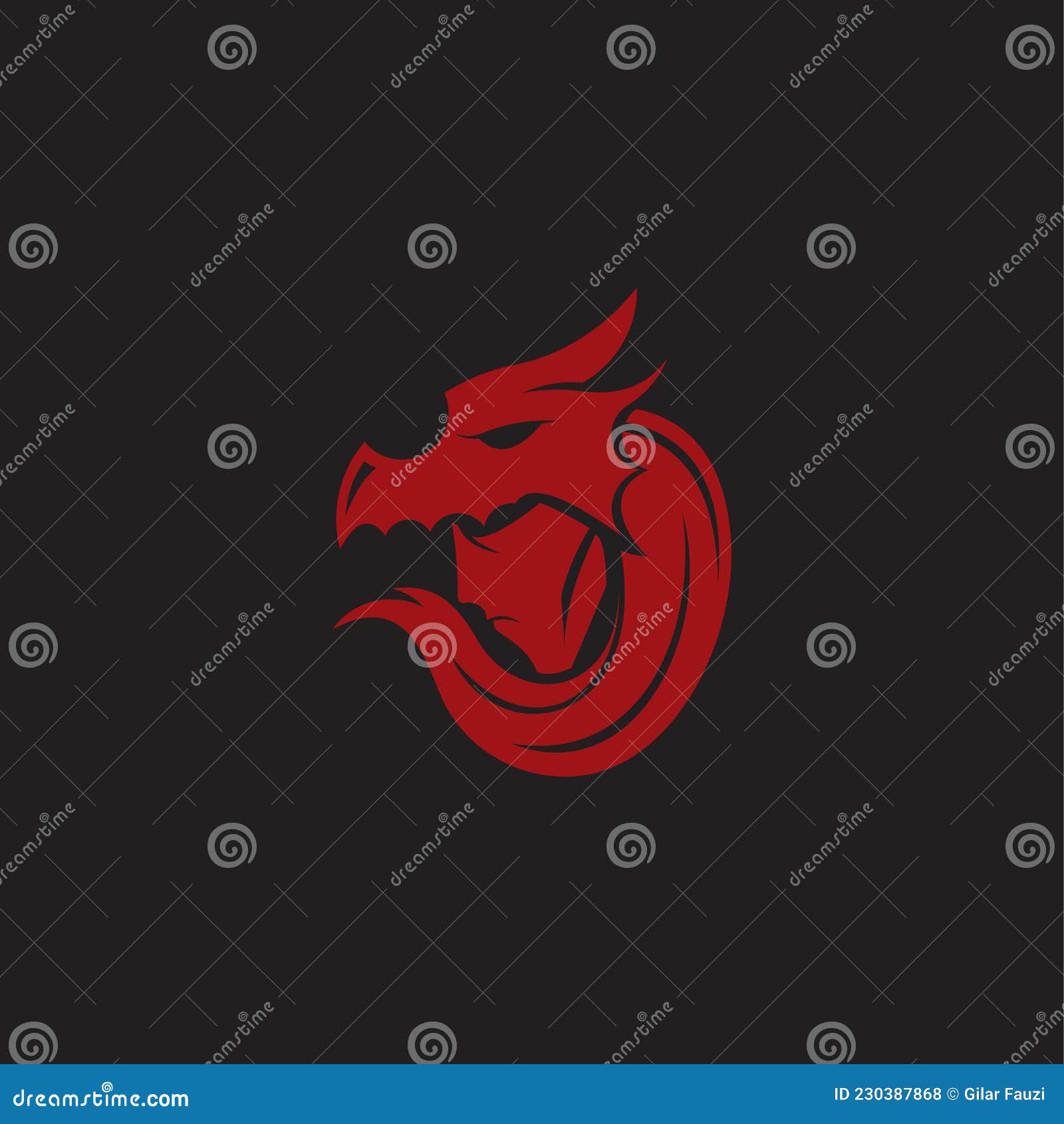 Dragon and man logo stock vector. Illustration of emblem - 230387868