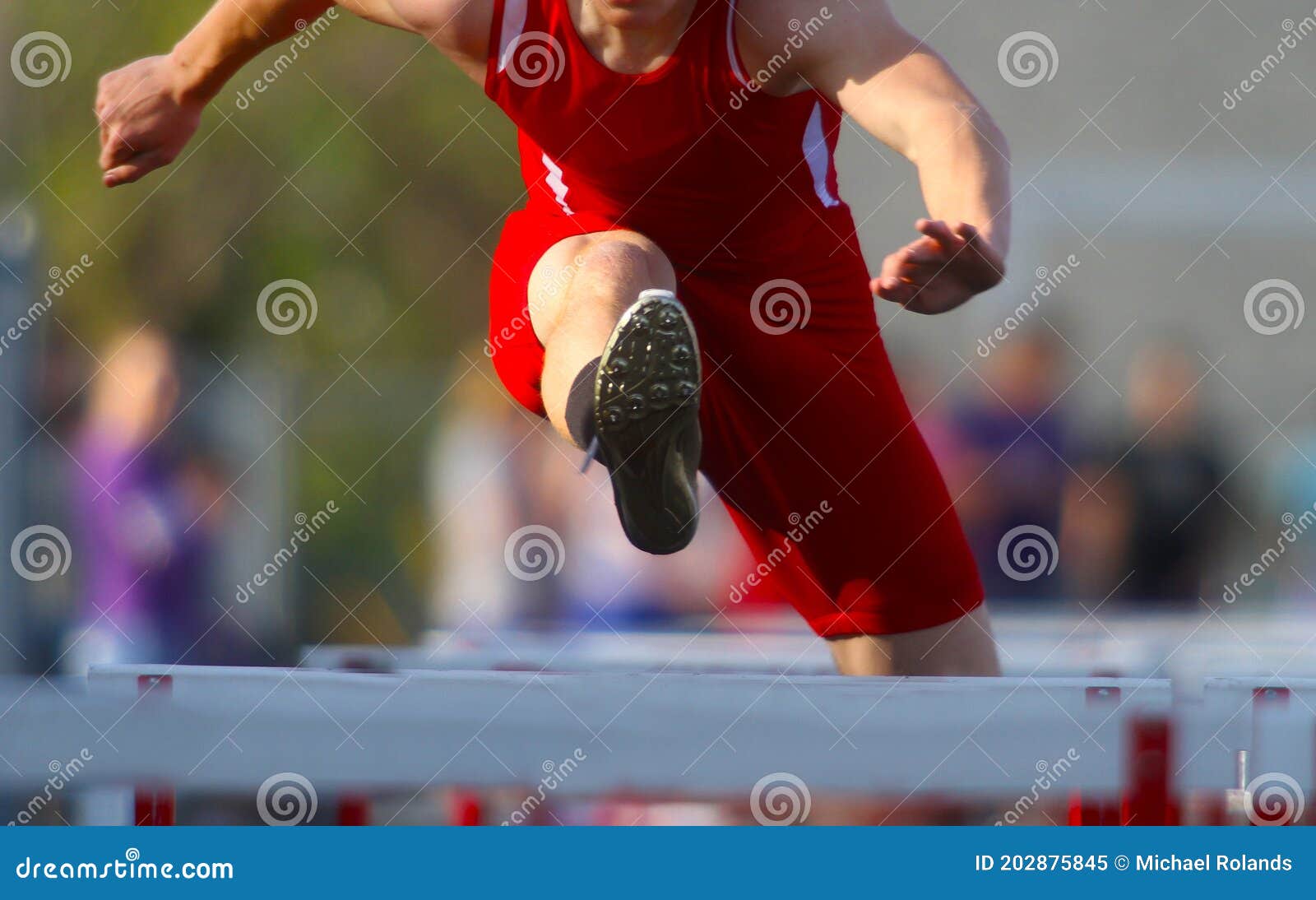 Clearing the Hurdles stock image. Image of athletic - 202875845