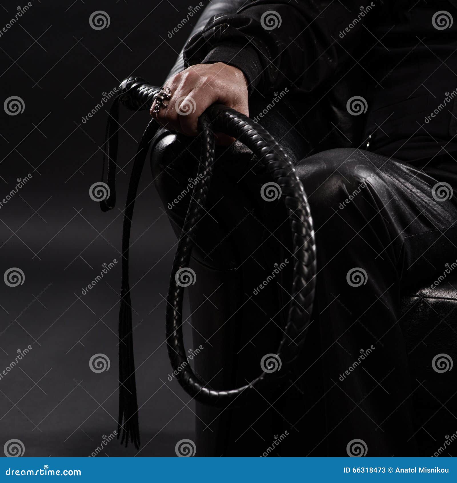 Male Holding Black Leather Whip Stock Image - Image of bull, punishment ...