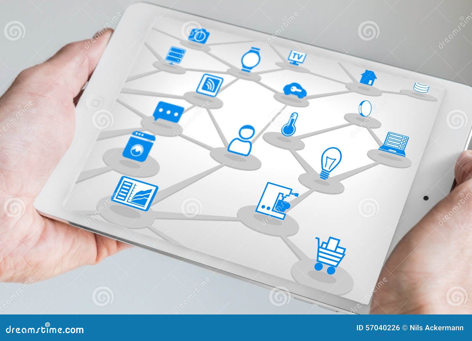 Internet Of Everything (IOT) Concept. Vector Illustration Of Connected ... Internet Of Everything (IOT) Concept. Vector Illustration Of Connected ...