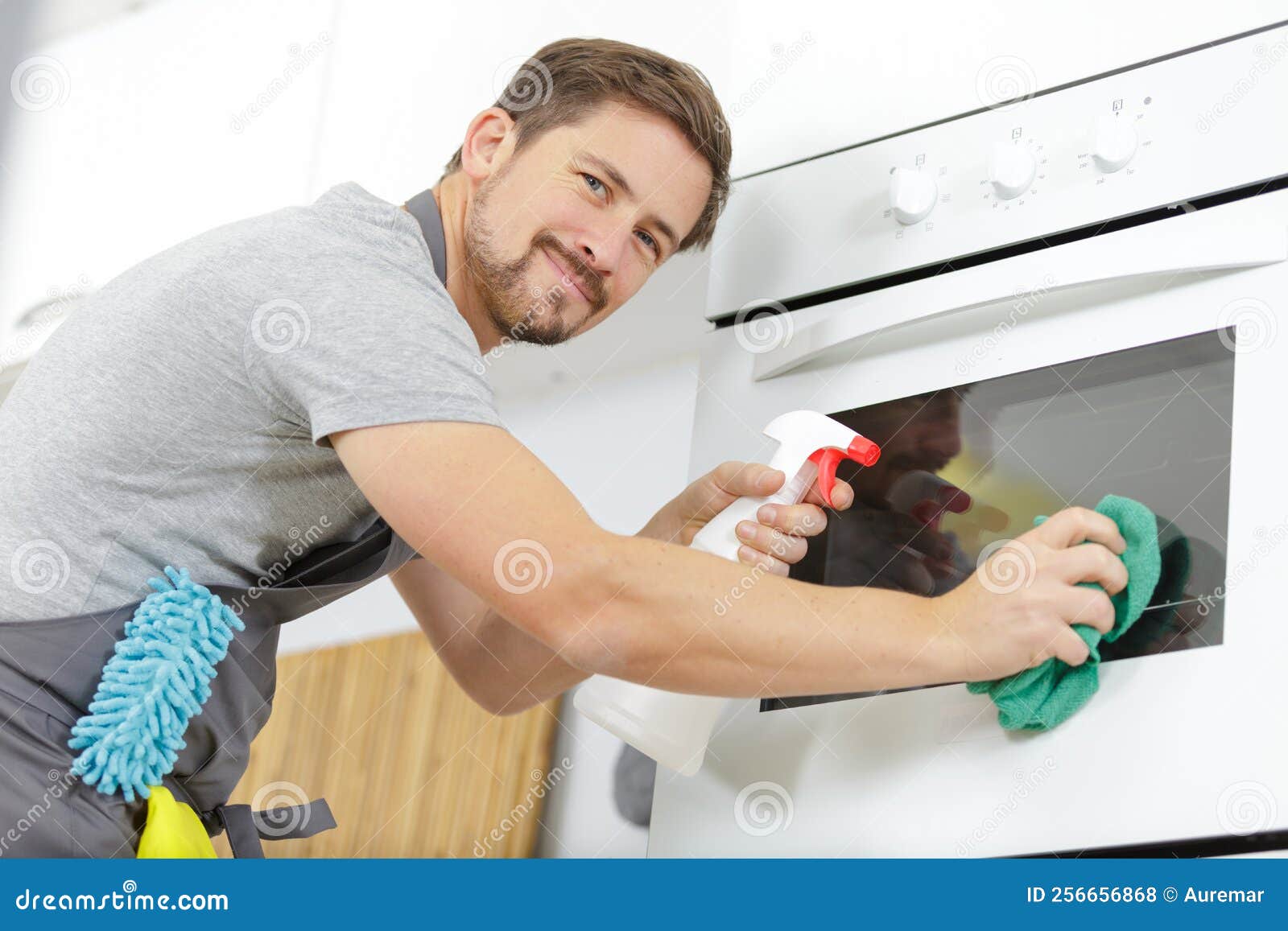 Male housekeeper at work stock photo. Image of caucasian - 256656868