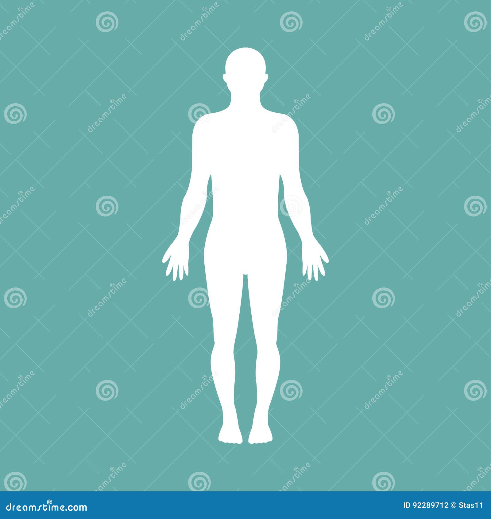 Male Human Body Silhouette with Shadow. Vector Illustration Stock ...