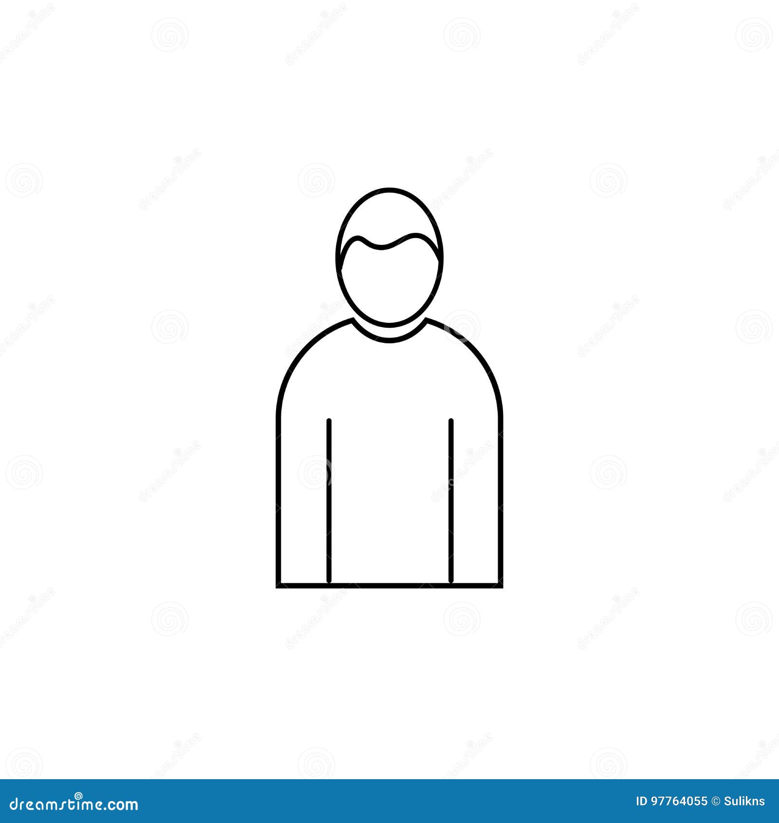 Male Human Linear Vector Icon Stock Vector - Illustration of graphic ...