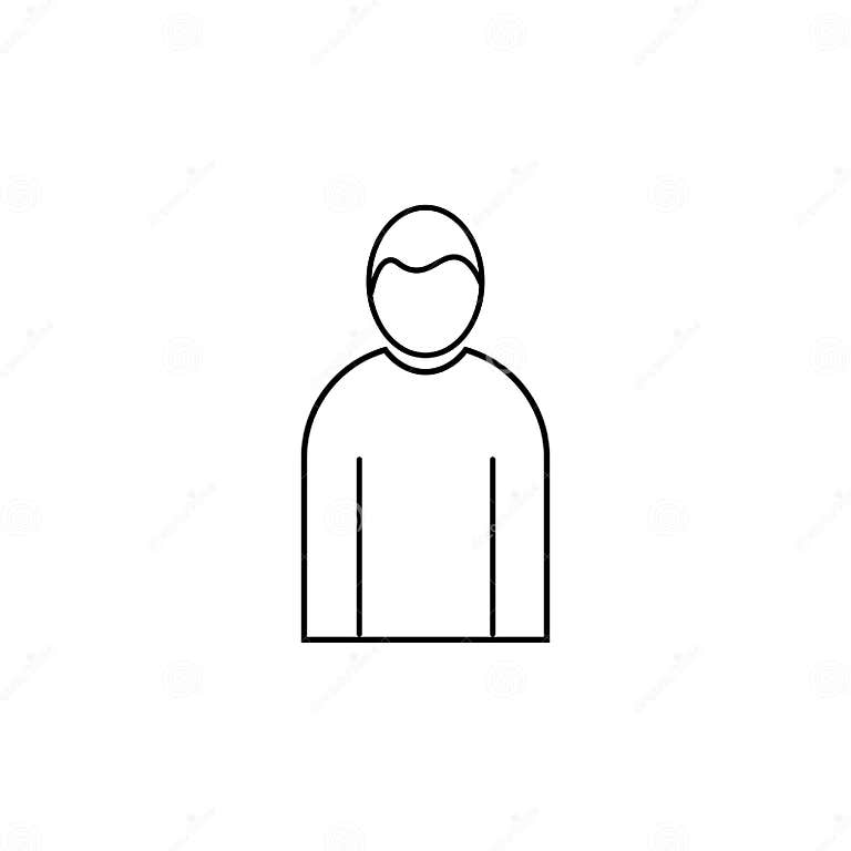 Male Human Linear Vector Icon Stock Vector - Illustration of graphic ...