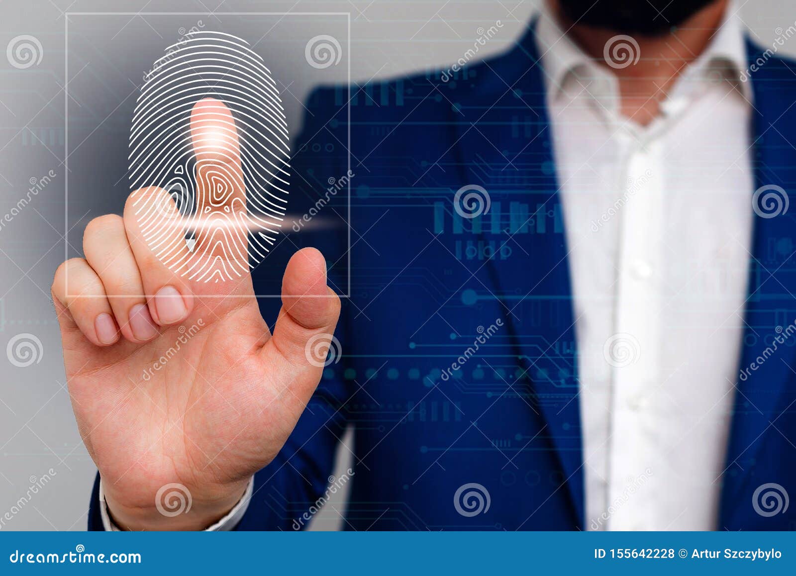 Male Human Presenting a Presentation Using the Latest Sophisticated ...